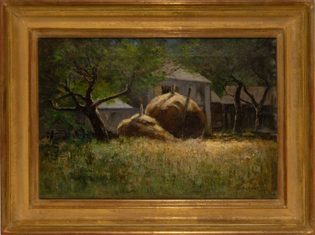 Haystacks and Cottage by George William Whitaker on artnet