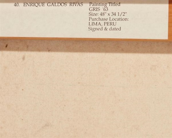 Gris by Enrique Galdos Rivas on artnet