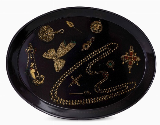 A metal sheet oval tray by Piero Fornasetti on artnet