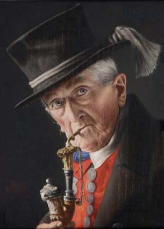 MAN SMOKING A PIPE, A PAIR by Carl Heuser on artnet