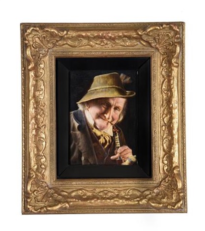 MAN SMOKING A PIPE, A PAIR by Carl Heuser on artnet