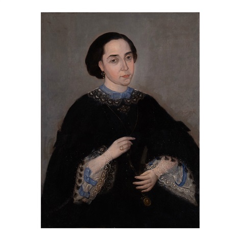 Portrait of a Senior Lady of the Azcarraga Family Possibly Sra Da Maria ...