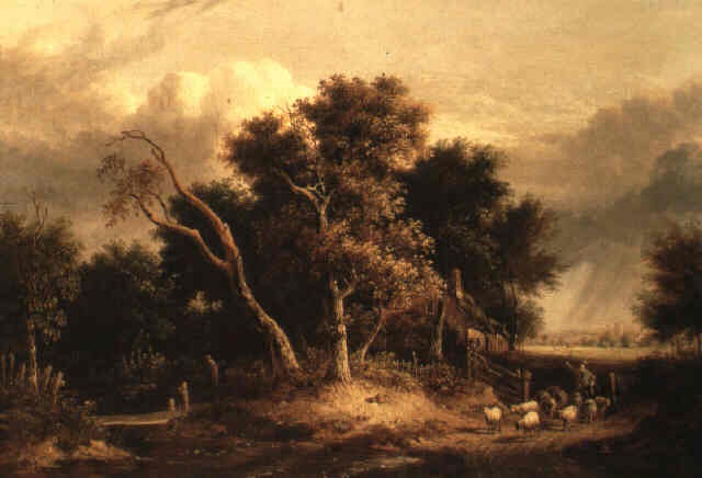Landscape with a shepherd and his flock by James Stark on artnet