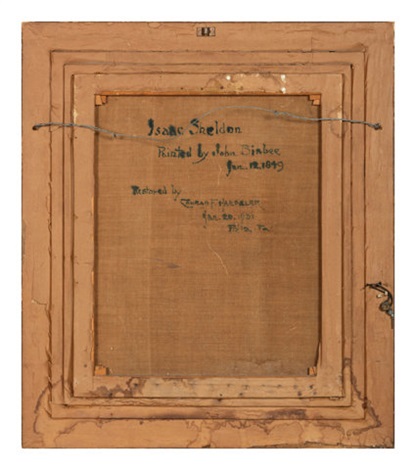 Portrait of Isaac Sheldon, 1849 by John Bisbee on artnet