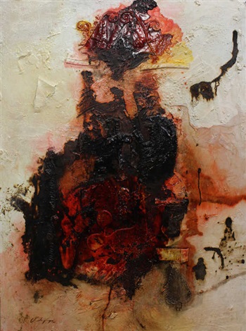 Composition rouge by Rodolfo Vega on artnet