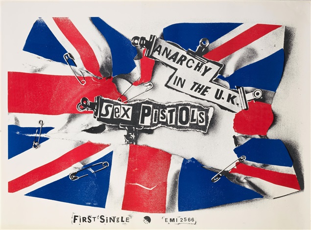 Sex Pistols A Poster For The Single Anarchy In The UK by Jamie Reid on ...