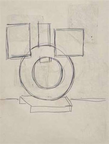 Circle Study Two-Sided Drawing Study for Sculpture by David Smith on artnet