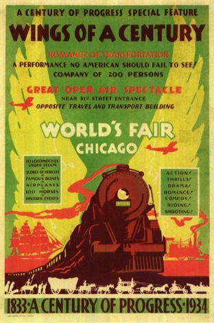 Wings of a century Worlds Fair Chicago by Weimer Pursell on artnet