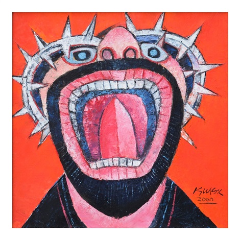 Head of Screaming Christ by Ang Kiukok on artnet