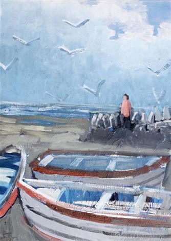 Boats and girls by Martin Stone on artnet