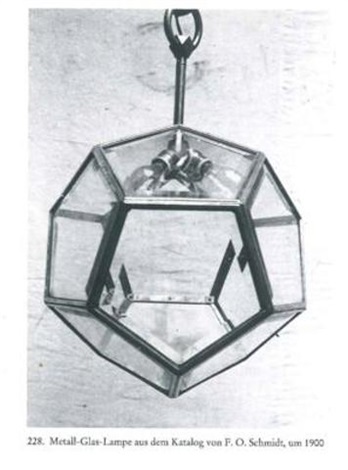 Adolf Loos, große Hängelampe Dodekaeder, Ausführung Firma Friedrich ...