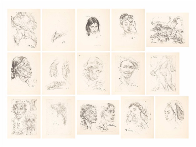 The Charcoal Drawings of Nicolai Fechin 16 prints in their original ...