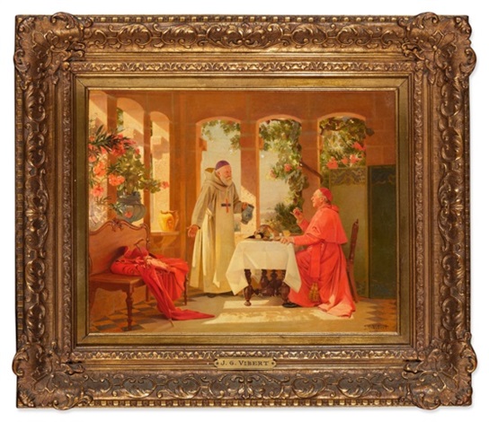 Lunch on the Veranada by Jean Georges Vibert on artnet