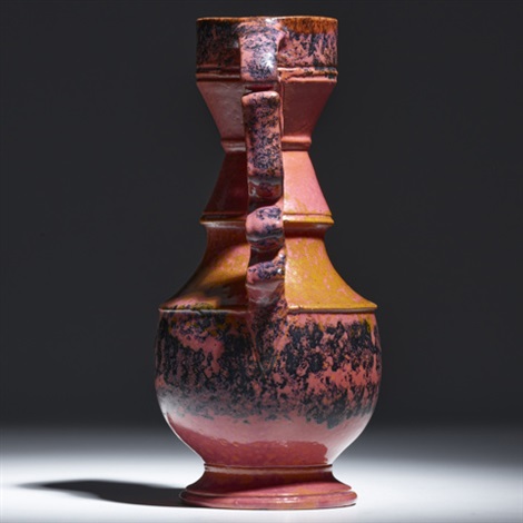 Exceptional and Tall pitcher by George Edgar Ohr on artnet