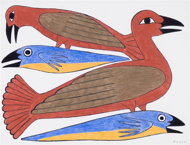 Birds and Fish by Kenojuak Ashevak on artnet