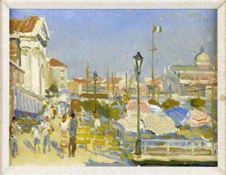 Venetian quayside by Anda Paterson on artnet