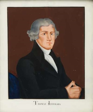 Two Presidential portraits John Adams and Thomas Jefferson by Gilbert ...