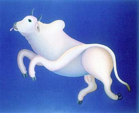 Bull by Manjit Bawa on artnet