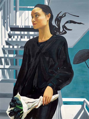 Black Tulips, Black Umbrella by Yu Hong on artnet
