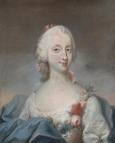 Portrait of miss Eichel, State Councillor Eichels granddaughter, in a ...