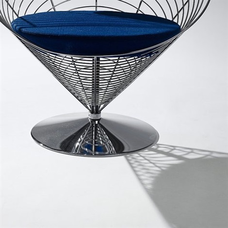 A pair of Wire Cone Chairs by Verner Panton on artnet