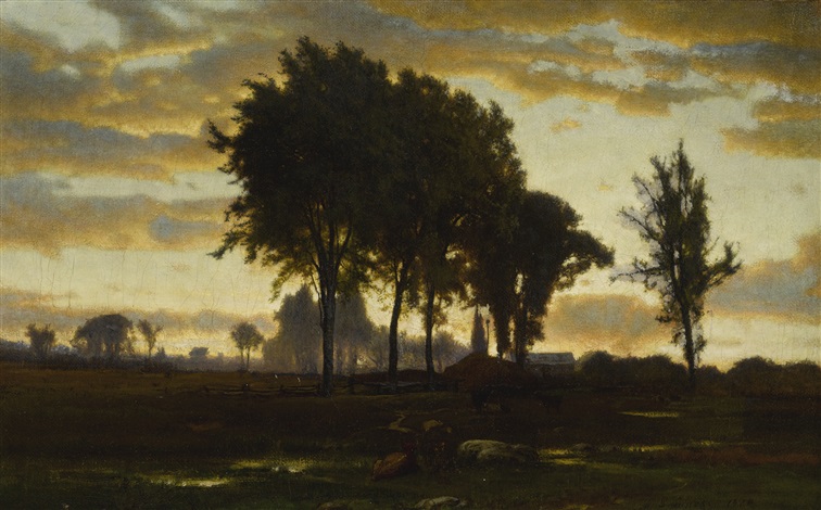 LANDSCAPE, SUNSET by George Inness on artnet