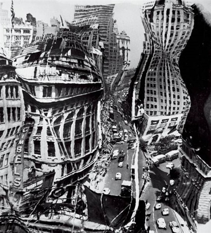 Distortion of Manhattan by Weegee on artnet
