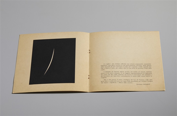 LA POLENA CATALOGO MOSTRA, 1964 by Lucio Fontana on artnet