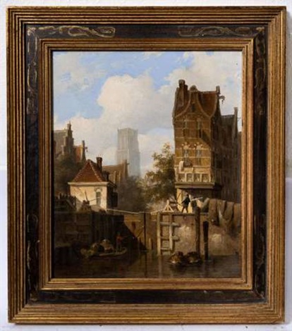 Het openen van de sluizen in Rotterdam by Everhardus Koster on artnet