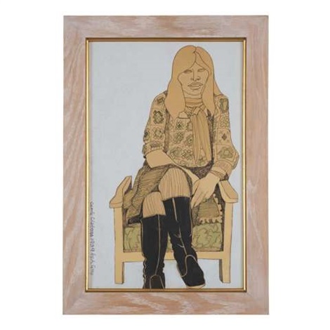PORTRAIT OF CAROLE GIBBONS by Alasdair Gray on artnet
