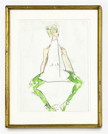 Fashion Drawing for Geoffrey Beene by Joe Eula on artnet
