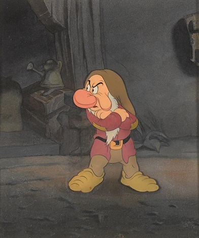 A color model celluloid of Grumpy from Snow White and the Seven Dwarfs ...