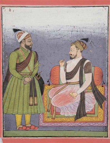 Sultan Muhammad Adil Shah of Bijapur with his Minister Ikhlas Khan by ...