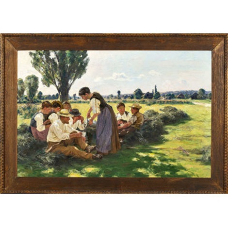 Rast bei der Heuernte by Hans Bachmann on artnet