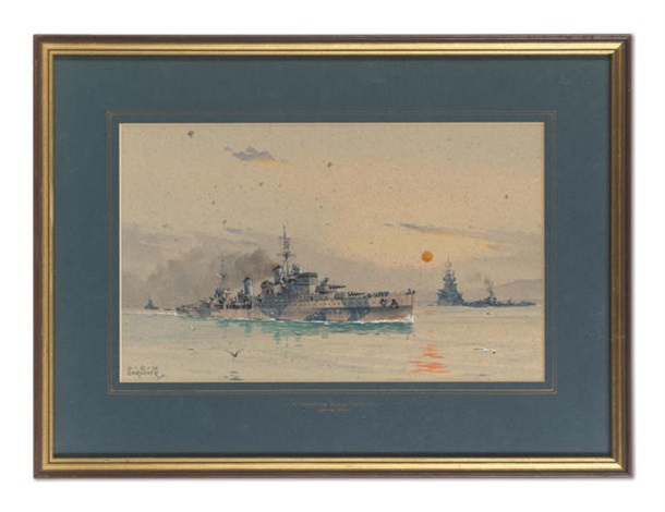 Portrait of a Dazzle ship by Derek G.M. Gardner on artnet