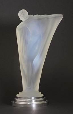 Isadora, an opalescent glass figure of a nude wearing a cloak by ...