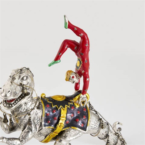 Acrobat and T-Rex by Gene Moore on artnet