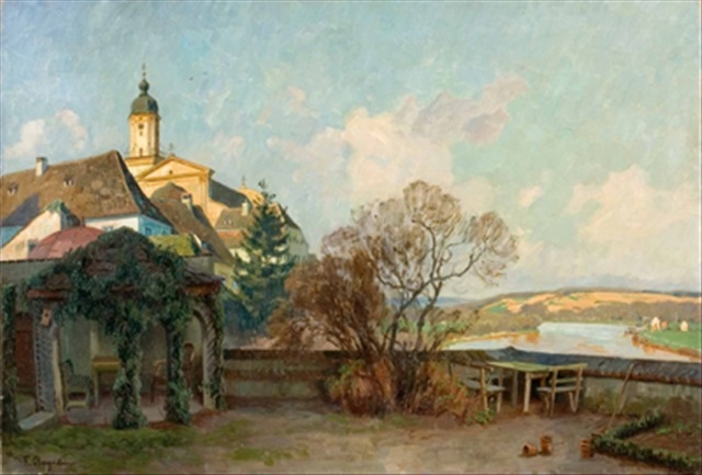 Neuburg an der Donau mit Peterskirche by Fritz Bayerlein on artnet