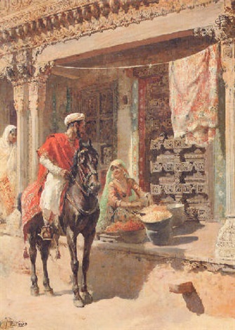 Street vendor, Ahmedabad by Edwin Lord Weeks on artnet