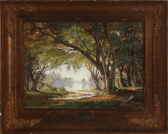 View from a forest by Carl Frederik Peder Aagaard on artnet