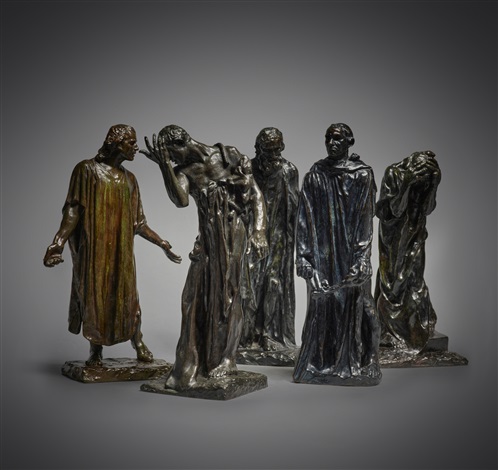 Les Bourgeois de Calais five bronzes by Auguste Rodin on artnet