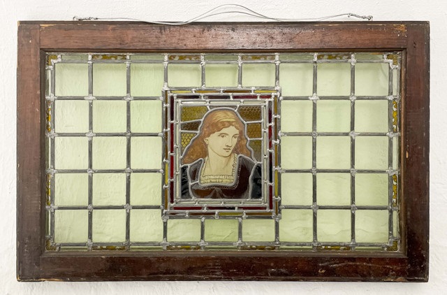 VICTORIAN STAINED AND LEADED GLASS PANEL by Daniel Cottier on artnet