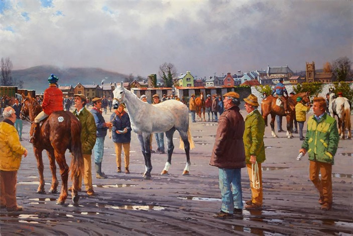 HORSE FAIR AT GORESBRIDGE, COUNTY KILKENNY by Peter Curling on artnet