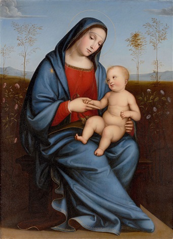 Mary with Child after Francesco Francia by Adolf (Carl) Senff on artnet