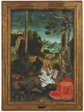 Saint Jerome in the wilderness by Lucas Cranach the Elder on artnet