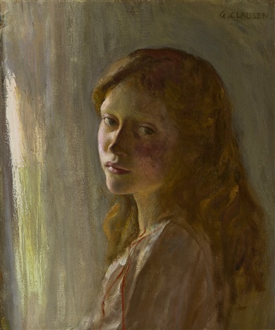 Portrait of a girl by Sir George Clausen on artnet