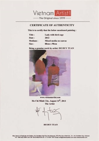 A Lady with the Bird Cage by Do Duy Tuan on artnet