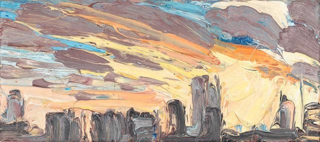 Sun Sinking Behind Lambeth Skyline by Edward Beale on artnet