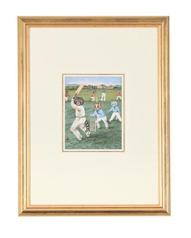 CRICKET ON THE VILLAGE GREEN by Louis Wain on artnet