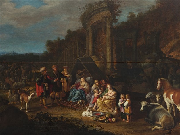 Rachel hides the Teraphim by Adriaen van Nieulandt the Elder on artnet